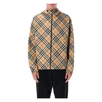 Burberry Reversible Check Hooded Jacket - - Jackets - Herren - Beige - XL