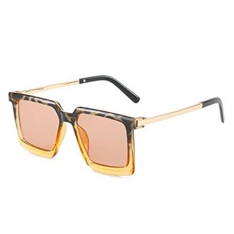 Generic Lunettes de soleil carrées tendance à grande monture 2025 pour hommes et femmes pour les vacances en plein air (couleur : G, taille : moyen)