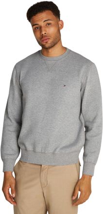 Tommy Hilfiger Herren Sweatshirt Essential Fleece Crew Neck Regular Fit, Grau (Medium Grey Heather), 3XL