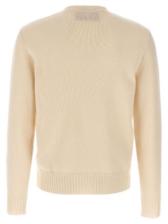 Valentino Garavani Mens Beige Virgin Wool Cardigan Clothing