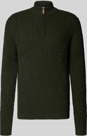 Fynch-Hatton Slim Fit Strickpullover aus Baumwoll-Woll-Mix