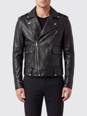 Golden Goose Veste de motard en cuir de mouton &agrave; fermeture asym&eacute;trique