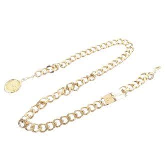Chanel Ceinture cha&icirc;ne doccasion - Femme - Pre-owned - Jaune - Taille: ONE Size
