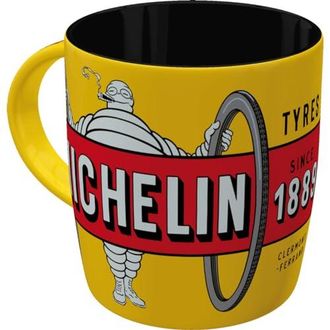 Nostalgic Art Tasse &agrave; caf&eacute;, 330 ml, Michelin - Tyres Bibendum Yellow - Id&eacute;e de cadeau pour fans de moteur, mug en c&eacute;ramique, design vintage
