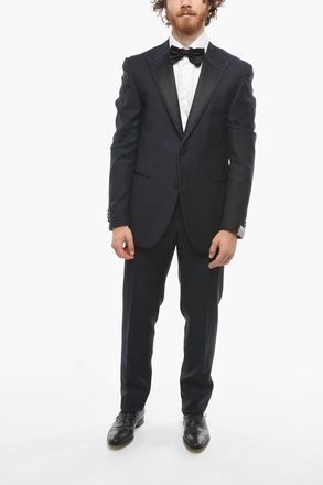 Corneliani Anzug CERIM.ACADEMY aus Schurwolle mit Spitzenrevers aus Satin Corneliani