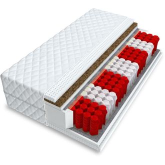 FDM Matratze 120x200 Multipocket Taschenfederkern MAESTRO 9 Zonen H3 H5 23 cm Latex Kokos Polyurethanschaum