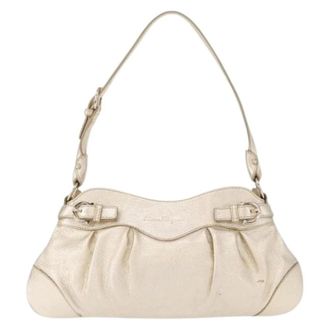 Ferragamo Sac bandouli&egrave;re en cuir Pre-owned - Femme - Pre-owned - Jaune - Taille: ONE Size