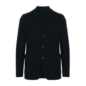 PESERICO Homme, Vestes, Bleu, Taille: 3XL Blazer en Coton Bleu Marine
