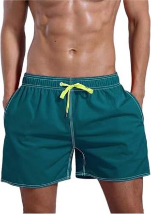 Generic HUIWDP Short de bain d&eacute;t&eacute; tendance en polyester pour homme S&eacute;chage rapide Taille &eacute;lastique Pantalon de plage Traje De Ba&ntilde;o, A28, 4XL