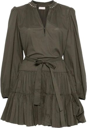 Liu Jo Femme, Robes, Vert, Taille: 38 FR Short Muslin Dress