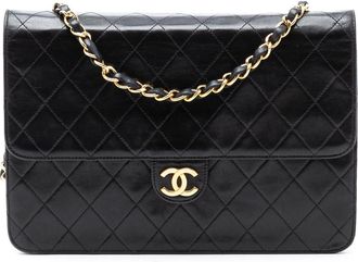Chanel Hobo Bags - Medium CC Quilted Lambskin Single Flap - Gr. unisize - in Schwarz - f&uuml;r Damen
