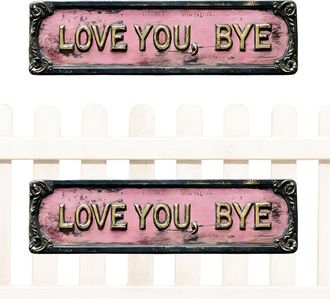 Generic Vintage Love Wall Sign - Rostbest&auml;ndige Metall-Dekorplatte, Klassische H&auml;ngende Typografie Ornament, Stilvoller Innenakzent | Sentimental Home-Messagi