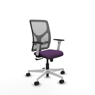 Piqueras y Crespo Schreibtischstuhl, violett, mit wei&szlig;en und schwarzen Armlehnen, h&ouml;henverstellbare Lendenwirbelst&uuml;tze, ausgestattet mit 3 Positionen und Schneidschaum,