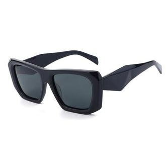 Generic Lunettes De Soleil De Conduite En Plein Air For Hommes Lunettes De Soleil De Vacances &Agrave; Grande Monture For Femmes(Black)