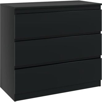 HOMCOM Commode 3 tiroirs - HOMCOM - Meuble de rangement &eacute;pur&eacute; pour chambre - 80 x 39 x 73 cm
