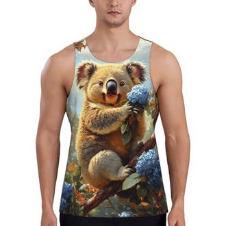 Generic D&eacute;bardeur respirant &agrave; s&eacute;chage rapide sans manches pour homme pour entra&icirc;nement &agrave; la plage S &agrave; 4XL, Koala mignon 9, 4XL