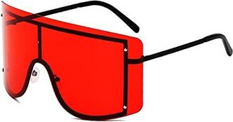 Generic Lunettes de soleil carrées à large monture 2025 pour hommes et femmes, lunettes pare-soleil de vacances en plein air (couleur : D, taille : moyen), D,