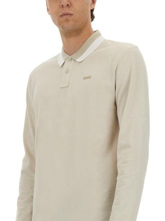 HUGO BOSS Cotton Regular Fit Polo Shirt - Beige