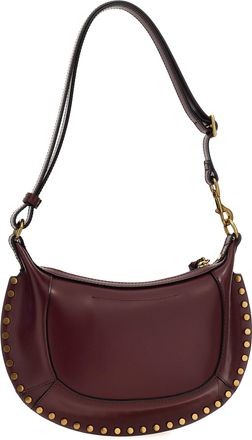 Isabel Marant Studded Leather Shoulder Bag - Burgundy