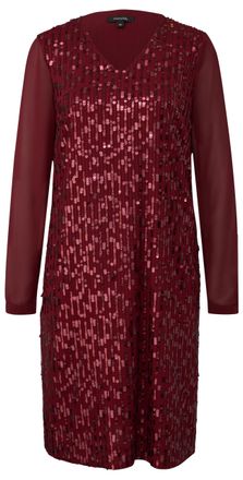 Comma Kurzes Paillettenkleid mit Chiffon-&Auml;rmeln