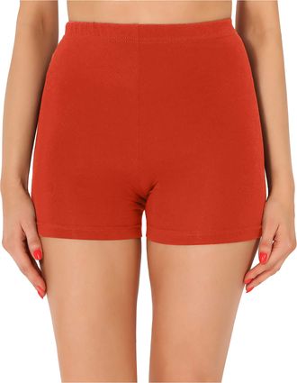 Merry Style Damen Shorts Radlerhose Unterhose Hotpants Kurze Hose Boxershorts aus Baumwolle MS10-358 (Rost,XXL)