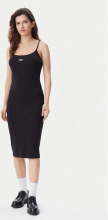 Tommy Jeans Sommerkleid Script DW0DW20330 Schwarz Slim Fit