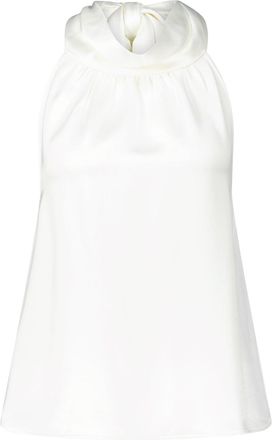 HUGO BOSS Top Charloti in Satin-Optik mit Bindeband