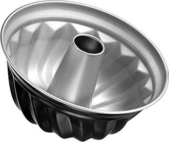 Zenker Gugelhupfform Ø 22 cm ENERGY, Kuchenform aus Stahlblech mit Antihaftbeschichtung, runde Backform für saftigen Gugelhupf (Frabe: Silber/Anthrazit), Men