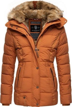Marikoo Winterjacke Nekoo stylische Damen Steppjacke mit gro&szlig;er Kapuze