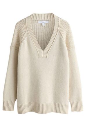 Next V-Ausschnitt-Pullover L&auml;ngerer Pullover mit V-Ausschnitt (1-tlg)