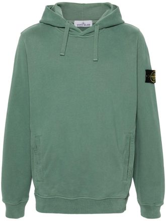 Stone Island Hoodie mit Kompass-Patch - Grün