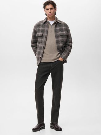 Mango Sweat zip coupe normale sable - Homme - XXL - MANGO MAN