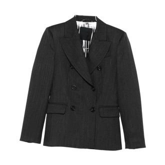 Liu Jo Femme, Vestes, Noir, Taille: 40 FR Blazer Croisé à Rayures