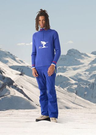 Jott Pull c&ocirc;tel&eacute; col haut Bleu cobalt Banet - Taille XL