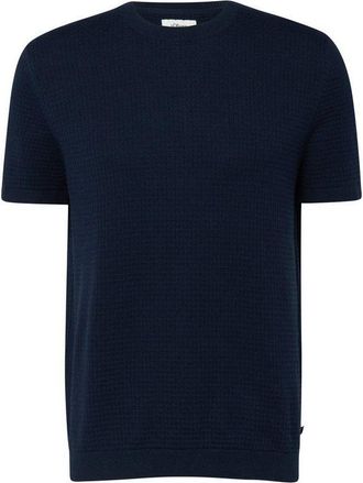 s.Oliver Kurzarmpullover Strickpullover Gestricktes T-Shirt aus Baumwoll-Leinen-Mix