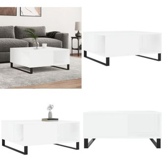 vidaXL Couchtisch Wei&szlig; 80x80x36,5 cm Holzwerkstoff - Couchtisch - Couchtische - Home & Living - Wei&szlig;