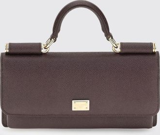 Dolce & Gabbana Mini-Handtasche aus genarbtem Leder mit Ketten-Schulterriemen