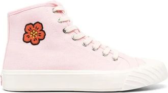 Kenzo Low-Top Sneaker - High-Top Canvas Sneakers With Signature Boke Flowe - Gr. 40 (EU) - in Beige - f&uuml;r Damen