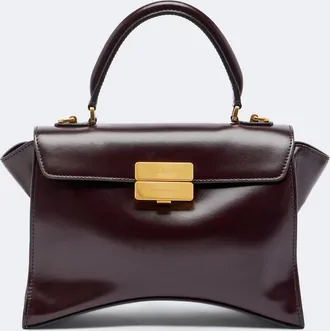 Balenciaga Henkeltasche Hourglass Avenue Medium aus Leder