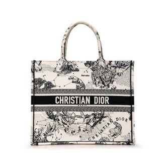 Dior White Large Zodiac Book Tote