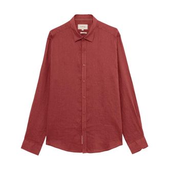 Gianni Lupo Homme, Chemises, Rouge, Taille: M Camicia in lino