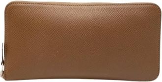 Herm&egrave;s Portefeuille zipp&eacute; Pre-owned - Femme - Pre-owned - Brun - Taille: ONE Size