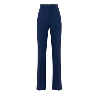 Elisabetta Franchi Blaue Schlaghose Elegant Slim Fit - - Trousers - Damen - Blau - M