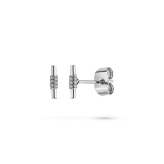 Liebeskind BERLIN Twist Ohrring - Ohrring aus Edelstahl - Silber - 0,7 cm - Steckverschluss - wasserfest & hautfreundlich