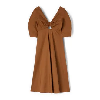 Motivi Ausgestelltes Kleid mit Schleife am R&uuml;cken - - Dresses - Damen - Braun - 2XS