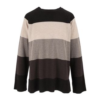 KANGRA Rundhals-Strickpullover Maxi-Streifen - - Knitwear - Damen - Mehrfarbig - M