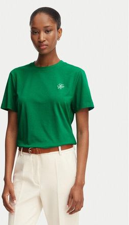 Tommy Hilfiger T-Shirt Logo Embroidery WW0WW48699 Gr&uuml;n Regular Fit