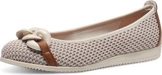 Marco Tozzi Damen Ballerinas Runde Spitze Elegant, Beige (Cream Comb), 38 EU