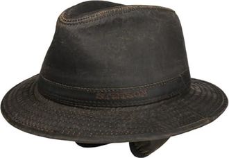 Stetson Chapeau Berico Ear Flaps Traveller Homme - en Tissu pour lhiver avec Oreillettes, Doublure, Doublure Automne-Hiver Hiver - XXL (62-63 cm) Marron