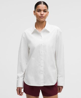 lululemon Chemise tiss&eacute;e coupe d&eacute;contract&eacute;e pour Femmes - Taille XL